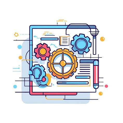 Premium Vector Vector Of A Flat Icon Vector Of A Computer Screen With
