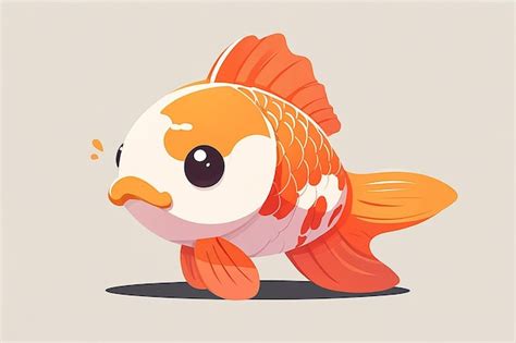 Premium Photo Cute Koi Fish Cartoon Vector Icon Illustration
