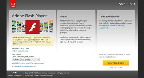 Install Adobe Flash Player On Fedora