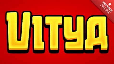Vitya Fun Yellow 3d Text Effect Generator