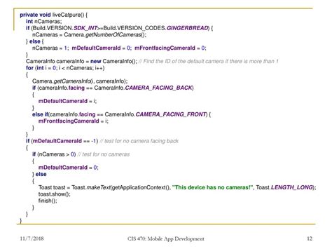 cis 470 mobile app development ppt download