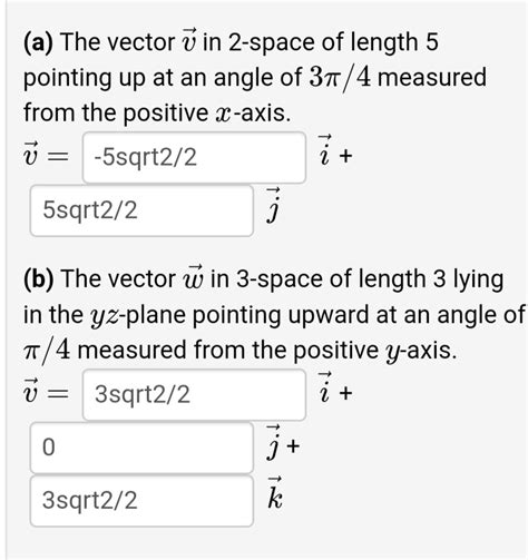 Answered A The Vector V In 2 Space Of Length 5 Bartleby