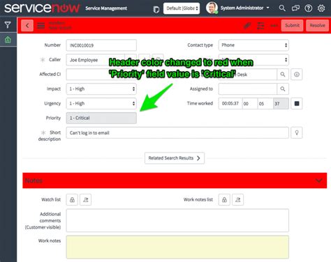 Red Header Background Servicenow Guru