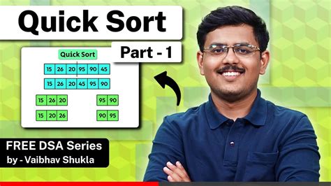 Quick Sort For Beginners Free Dsa Tutorial By Vaibhav Shukla Sorting Algorithm Part 1