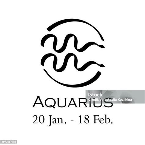 이름과 날짜가 있는 물병자리 12개의 별자리가 있는 별자리 1 월 20 일부터 2 월 18 일까지 점성술 운세 별자리 별 승천 사이비 과학 출생 차트 캐주얼 스타일 0명에