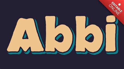 Abbi Exotic Text Effect Generator