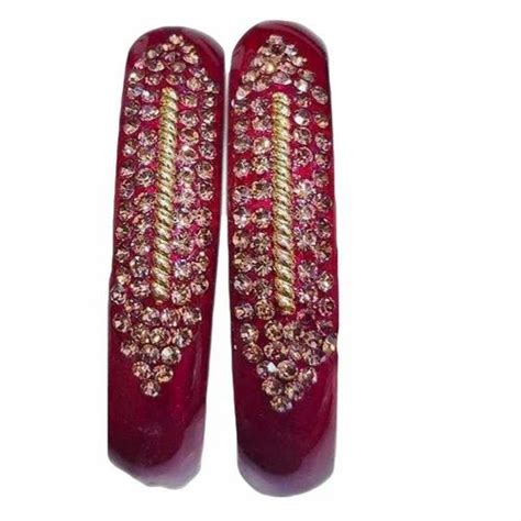 2 Piece Traditional Maroon Glass Bangle Set At Rs 56set In Firozabad