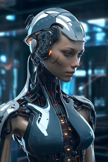 Premium Ai Image Android Lady Generative Ai