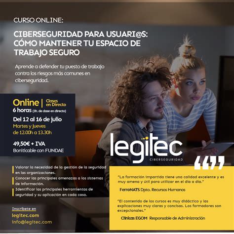 Curso Ciberseguridad Para Usuaris Puesto De Trabajo Seguro