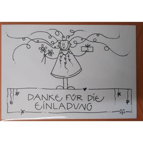 Danke FÜr Die Einladung 105x75 Cm Mit Couvert Karten