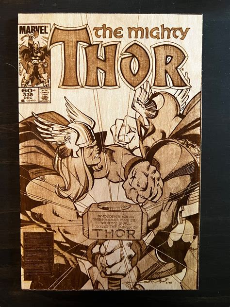 Mighty Thor Issue 338 Laser Engraved Cover Etsy