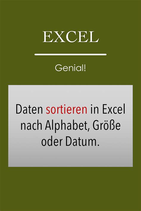 Excel Daten Sortieren Artofit