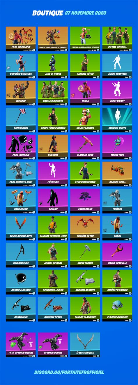 Boutique Fortnite Du 27 Novembre 2023 Quels Sont Les Skins En