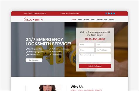 Locksmith Website Template For Locksmith And Security Professionals
