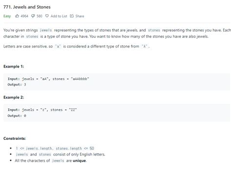 문제풀이 771 Jewels And Stones Step By Step