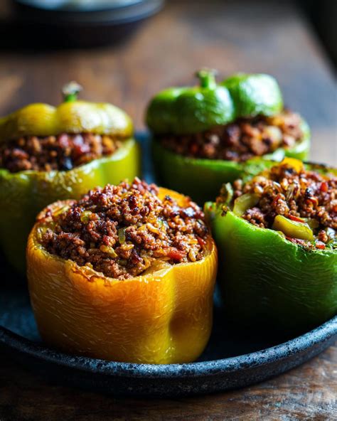5 Steps To Delicious Stuffed Bell Peppers Ground Beef Gluten Free