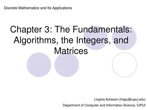 ppt chapter 3 the fundamentals algorithms the integers and