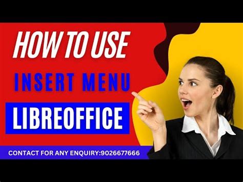 How To Use Insert Menu In Libreoffice Insert Menu YouTube