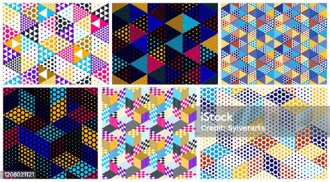 큐브 점선 상자 블록 벡터 배경 세트 건축 및 건설 벽지 디자인점점 기하학적 3d 원활한 패턴 0명에 대한 스톡 벡터 아트 및 기타 이미지 Istock