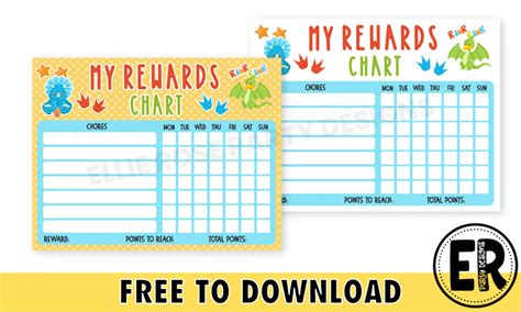 Free Printable Rewards Chore Chart