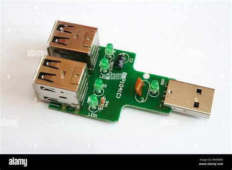 A USB Hub Adapter Device PCB With Electronic Components Stock Photo Alamy