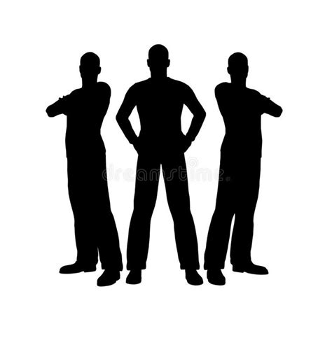 Three Men Silhouette Stock Vector Illustration Of Stare 2218118 3