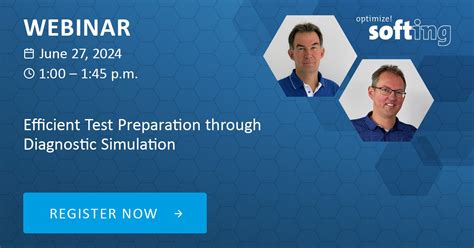 Free Webinar Efficient Test Preparation Through Diagnostic Simulation Softing