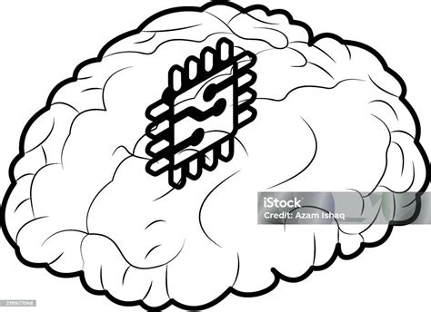 멤리스터 또는 뉴로모픽 컴퓨팅 아이소메트릭 벡터 인공 일반 지능 기호 자연어 처리 기호 기계 딥 러닝 신경 회로에서 영감을 받은 인공 뉴런 개념 건강관리와 의술에 대한 스톡