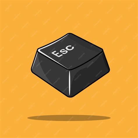 Premium Vector Esc Key Icon Escape Key In Computer Keyboard Flat