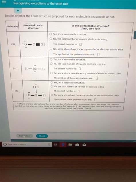Solved Recognizing Exceptions To The Octet Rule Decide