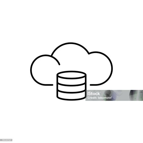 Cloud Database Server Line Icon With Editable Stroke The Icon Is Suitable For Web Design Mobile