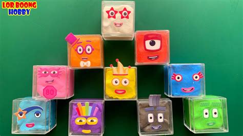 Numberblocks And Alphablocks Looking For Clay Mini Square Coloring Asmr Clay Youtube