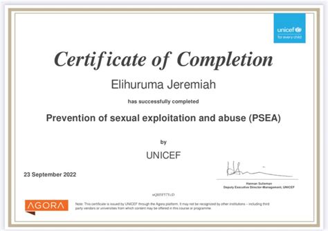 elihuruma jeremiah on linkedin certificate of completion on psea