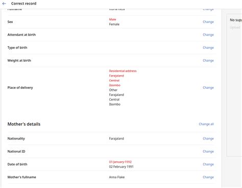 Should Not Have Strikethrough No In Review Page Of Correct Record Issue Opencrvs