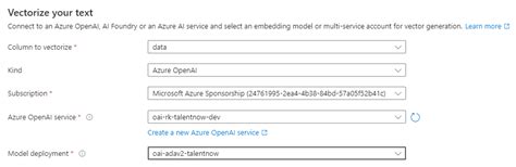 Deployed Embedding Model Not Available In Azure Search Import And Vectorize Data Wizard