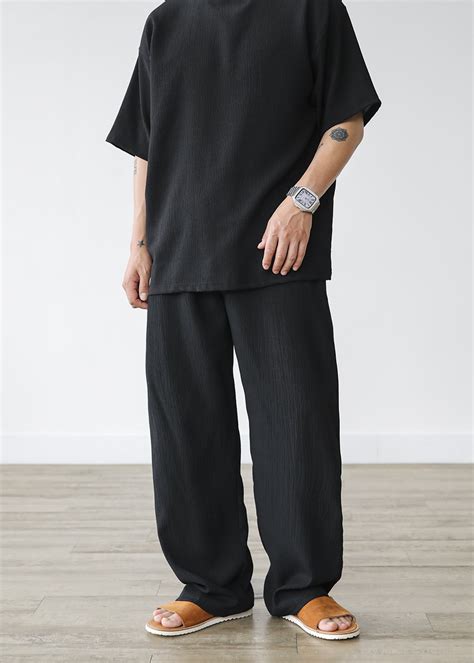 Wt 시어서커 와이드팬츠