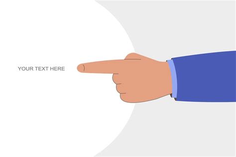 Pointing Male Hand Index Finger Screen Shows Something 12299033 Vector Art At Vecteezy