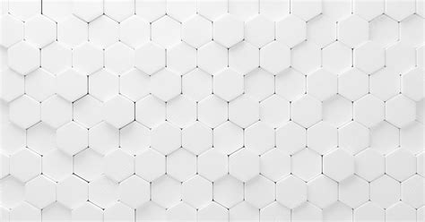 Premium Photo White Hexagon Texture Background 3d Render