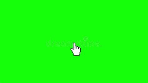 Pointer Hand Cursor Clicking Hand Cursor Green Screen Background Computer Mouse Click Gesture