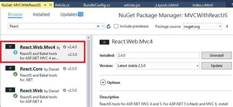 Getting Started React Js In Mvc