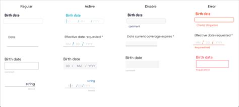 Date Input Components Design Book