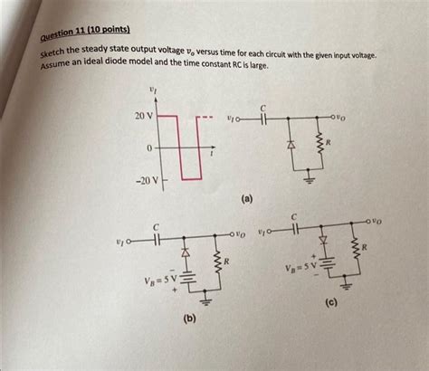 Solved Sketch The Steady State Output Voltage V0 Versus Time Chegg Com