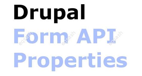 Drupal Form API полный список свойств полей Eqsash