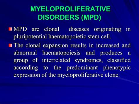 Myeloproliferative Disordersppt