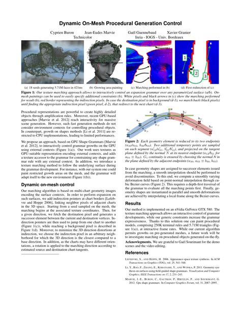 Pdf Dynamic On Mesh Procedural Generation Control