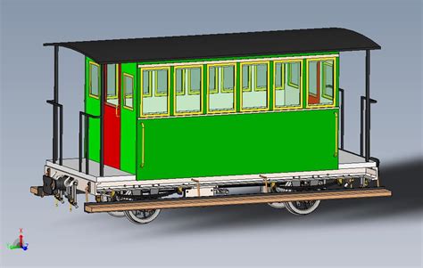 观光游览车 SOLIDWORKS 2011 模型图纸下载 懒石网