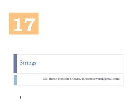 Strings In C Pptx Programming Languages Computing