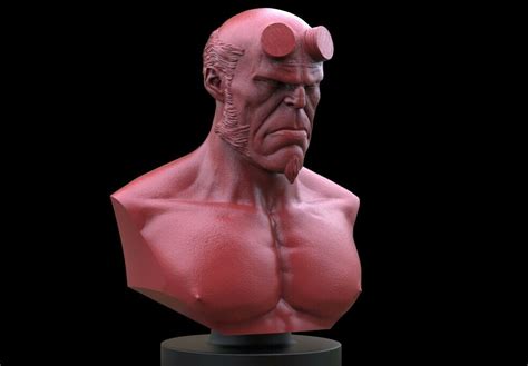 Stl File Hellboy Bust 👤・3d Printable Model To Download・cults