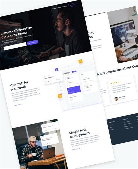 Web Design For Colab A Saas Company Behance