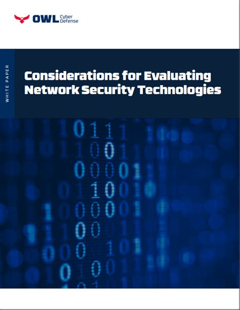 Considerations For Evaluating Network Security Technologies